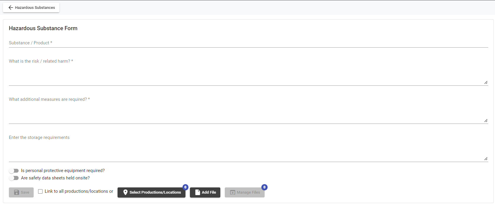 How to manage and create Hazardous Substances - SetConnect Help Center