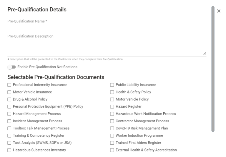How to set up Pre- Qualifications for your Department's/Contractors ...