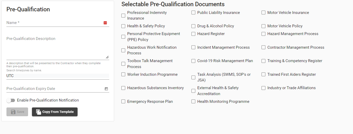 How to set up Pre- Qualifications for your Department's/Contractors ...