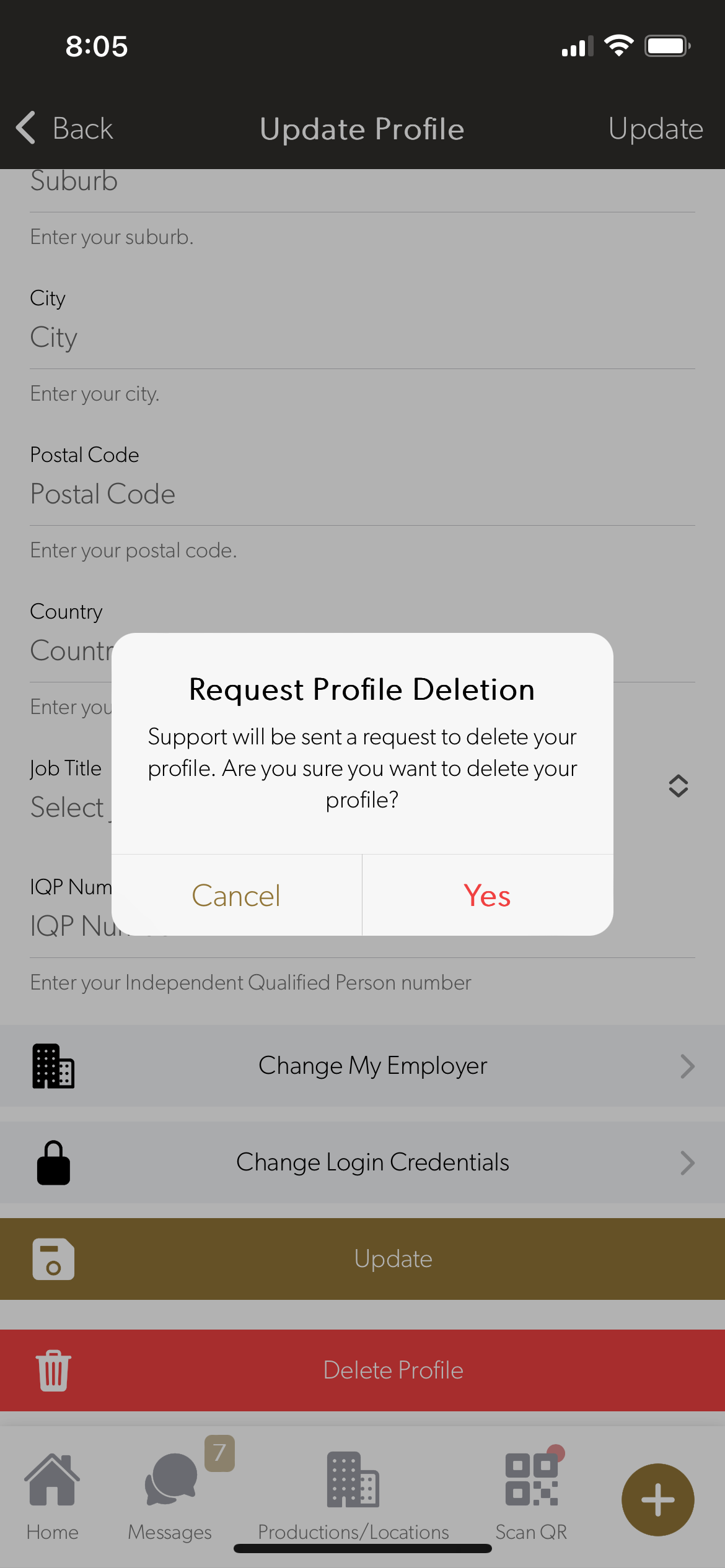 How to delete my user profile? - SetConnect Help Center